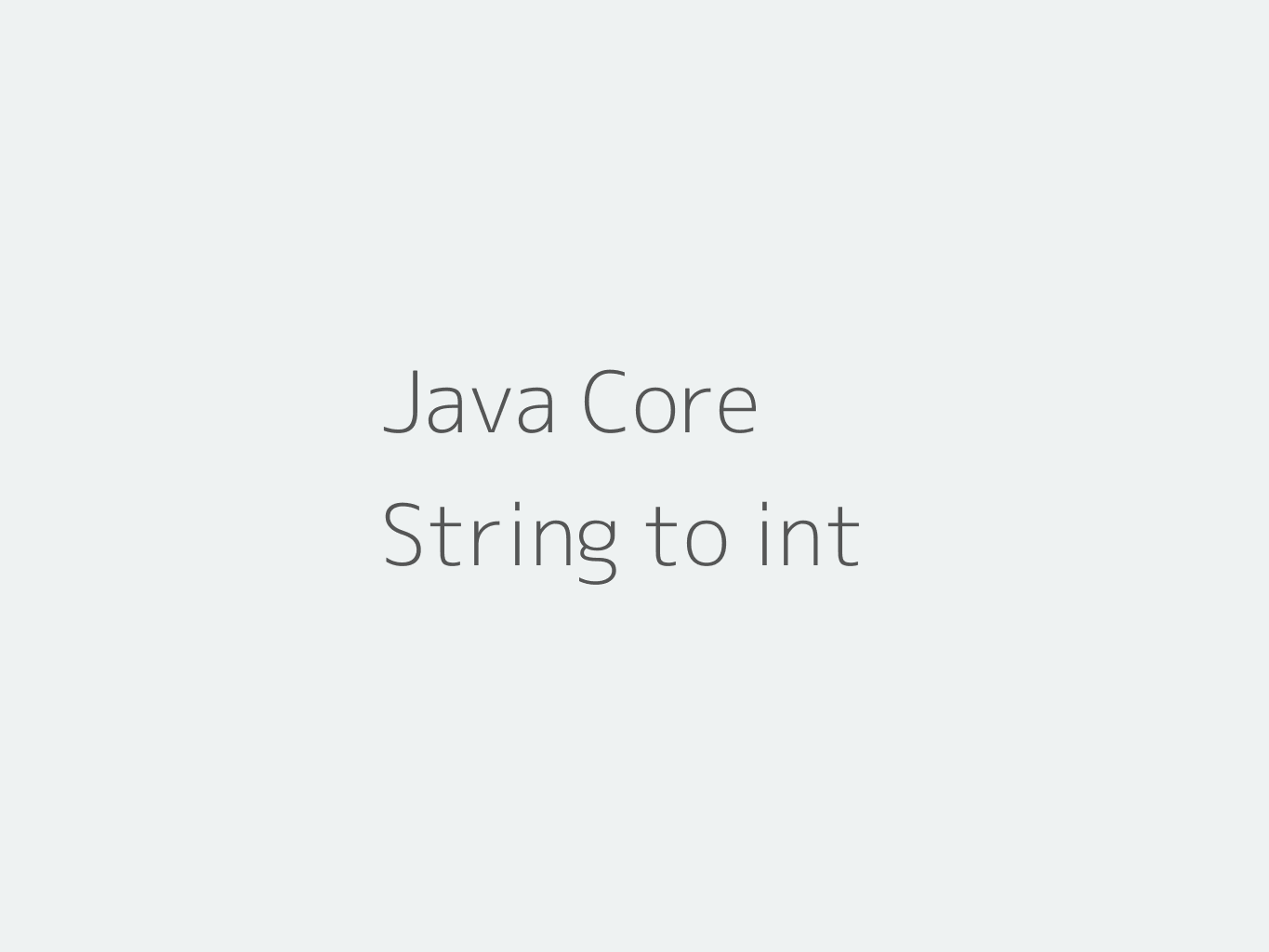 Java Convert String To Int